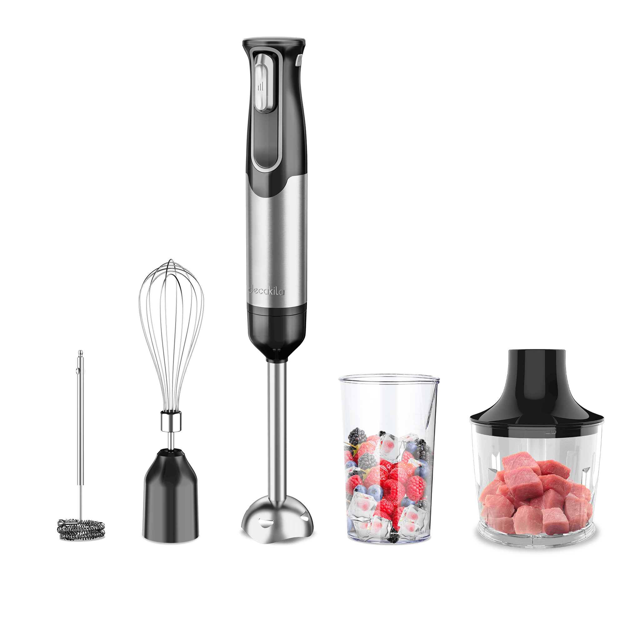 100W 2000mAh USB Portable Stainless Steel Electric Hand Blender With 2 ...