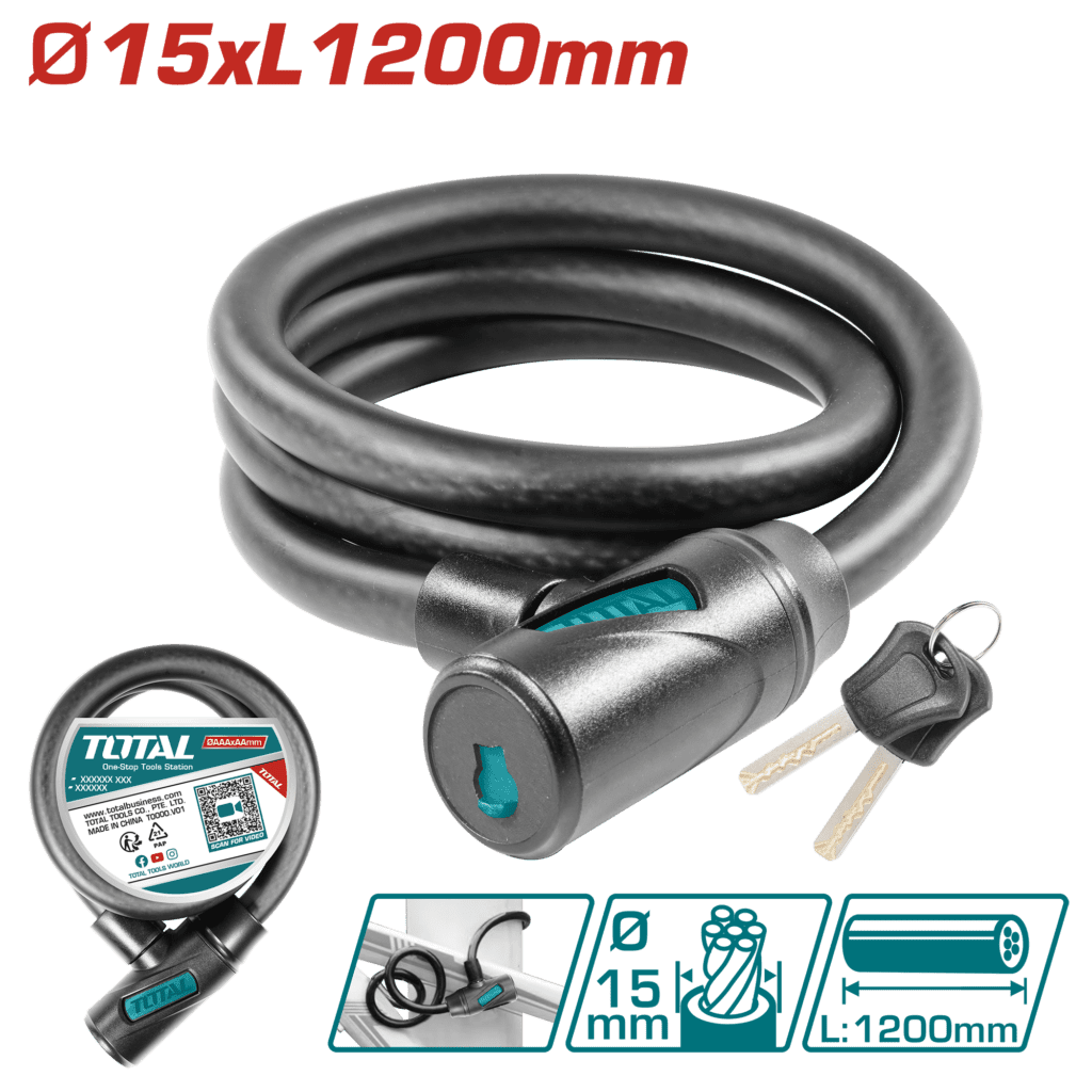 15X1200MM قفل دراجة عالمفتاح - Chaaban Bros