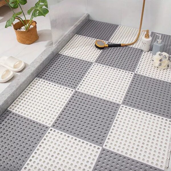 Interlocking Vinyl PVC Drainage Floor Tiles Mat (Pack of 11) - Chaaban Bros